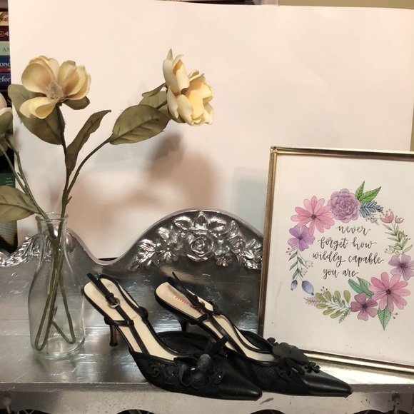 Shoes | Rare Vintage Mui Mui Floral Decor Heels | Poshmark